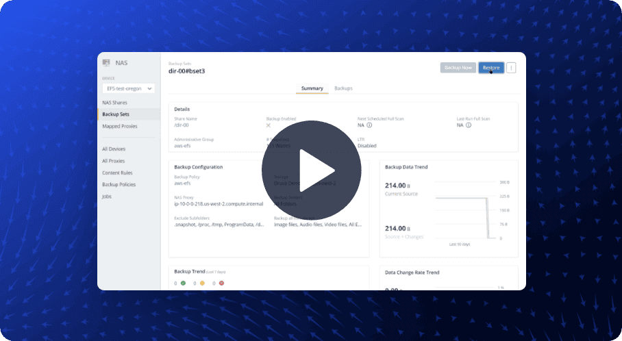 NAS Storage Backup Solutions Based in the Cloud | Druva