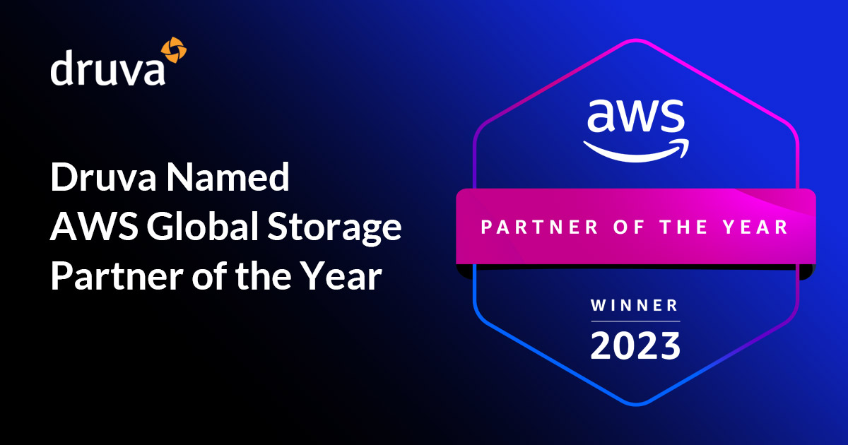 Druva Awarded 2023 AWS Global Storage Partner of the Year Award | Druva