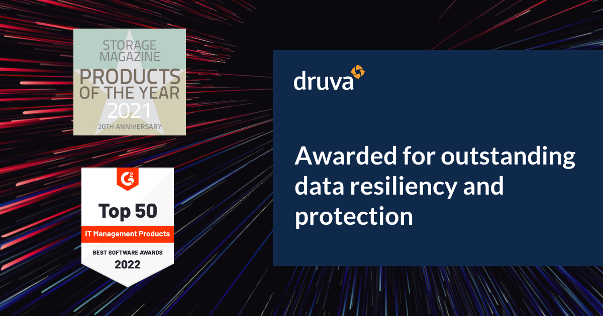 The Druva Data Resiliency Cloud Named One of the Industry’s Best | Druva